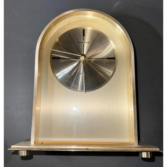Other | Vintage Daniel Dakota Brass Mantel Quartz Table Desk Clock ...